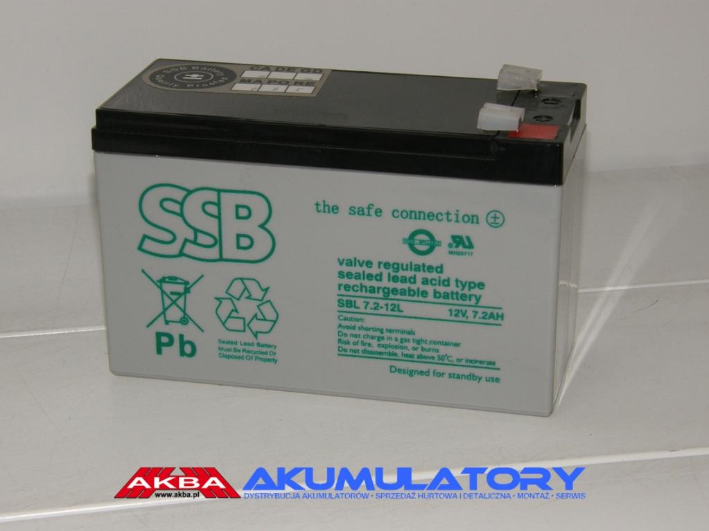 NOWY Akumulator AGM VRLA SSB SBL 7,2-12L 12V 7,2Ah - Wloclaw.ski serwis ogłoszeniowy - Nasz Lokalny!
